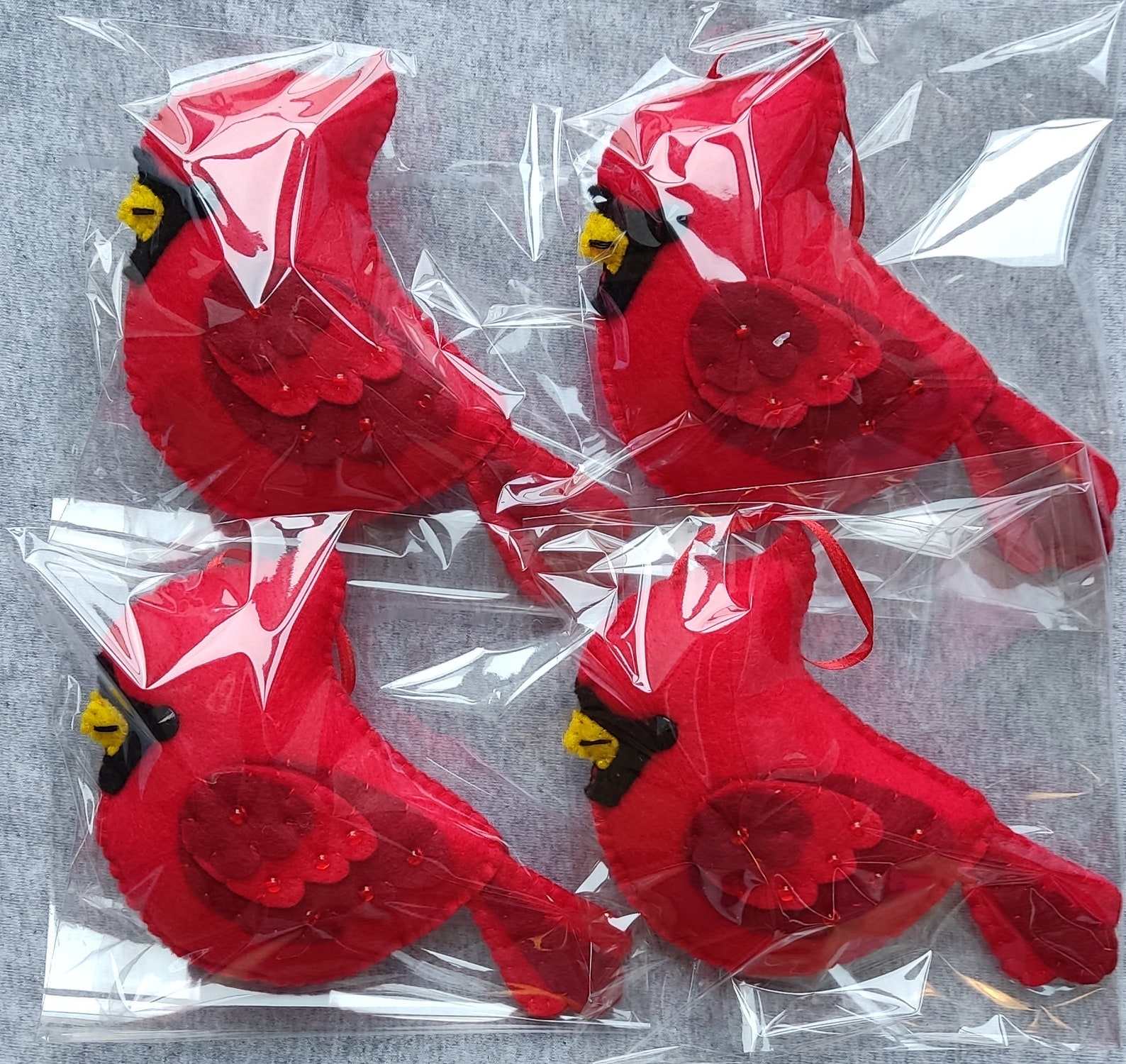 Cardinal Bird Christmas Ornament Christmas Felt Decor - Etsy