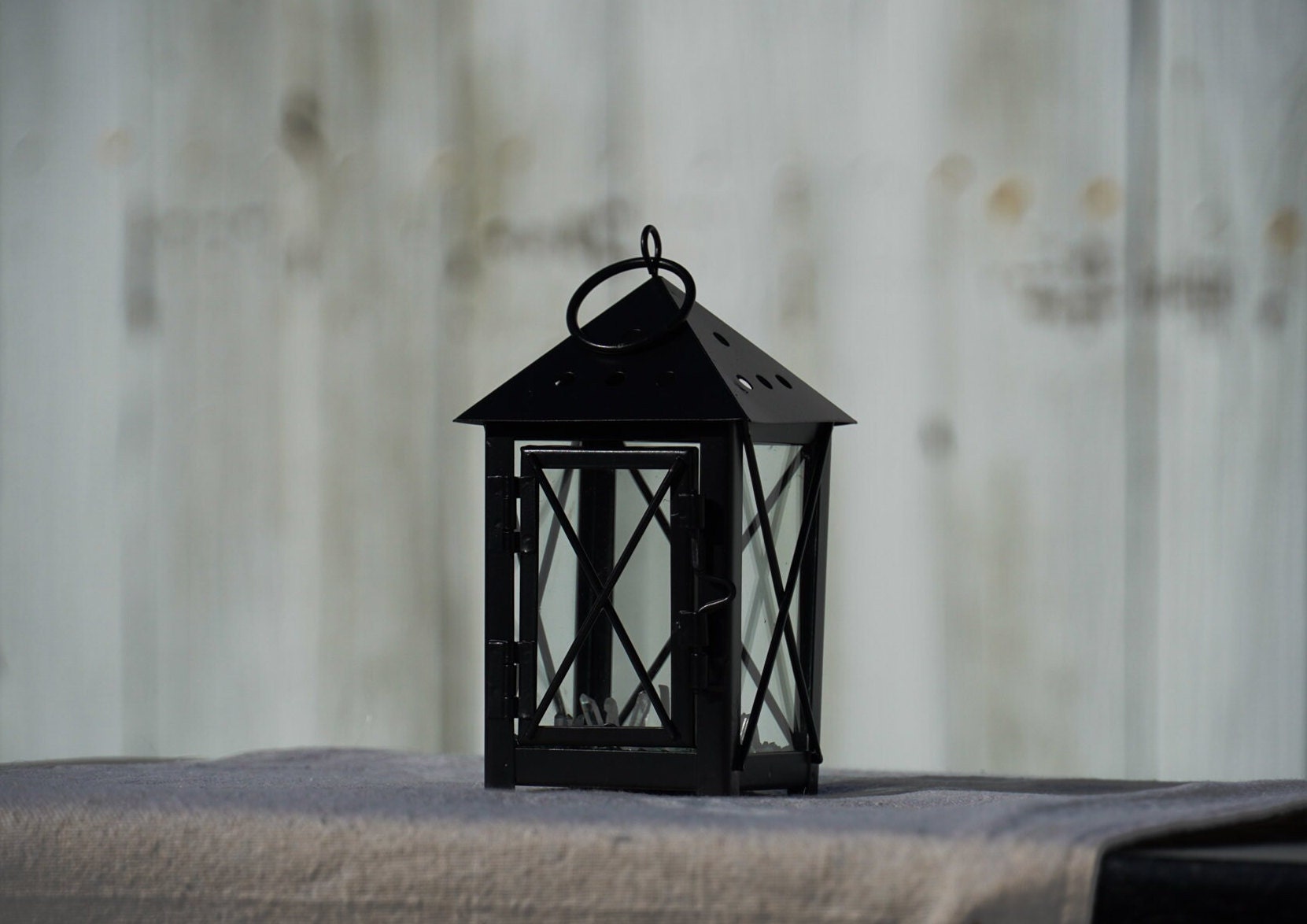 Small Black Lantern With Clear Quartz Points That Can Serve as a ...
