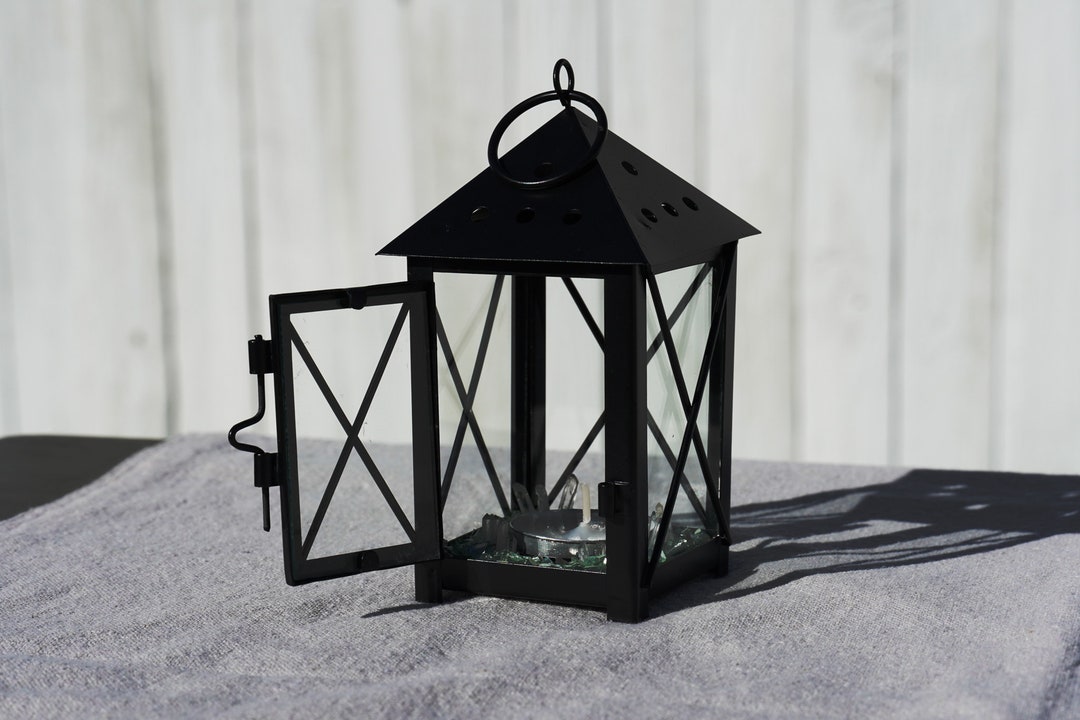 Small Black Lantern With Clear Quartz Points That Can Serve as a ...