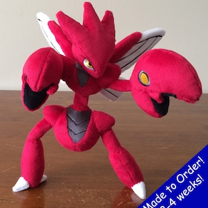 Scizor Handmade Custom Pokemon Plush 13"! Poseable or Cuddly! - Etsy