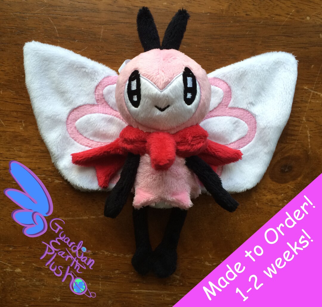 Shiny Ribombee Handmade Custom Keychain Plush Pokemon Sun and Moon Etsy