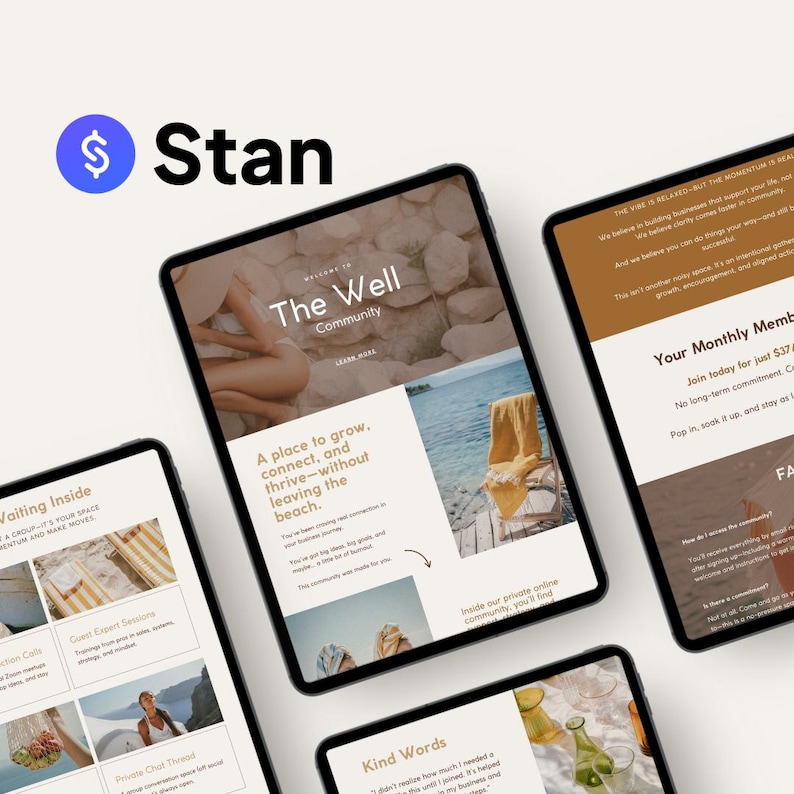 Stanstore Landing Page Template Membership Community and Digital ...
