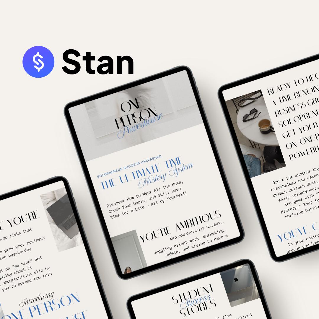 Stanstore Landing Page Template Coaching Courses and Digital Products ...