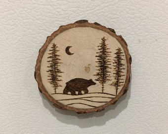 Bear wood burning | Etsy