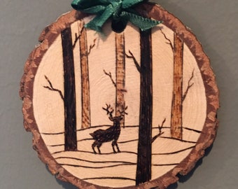 Deer wood burning | Etsy
