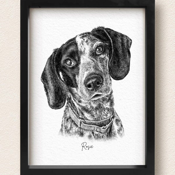 Chalk Drawing of Dog - Etsy UK