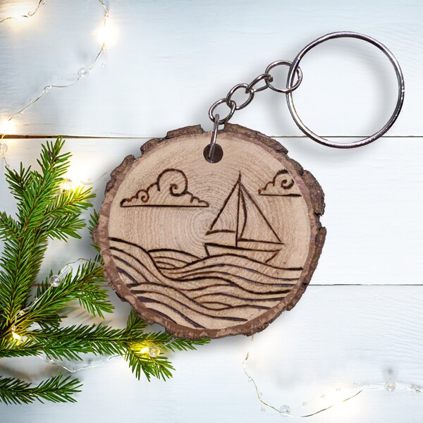 Sailboat Keychain - Etsy