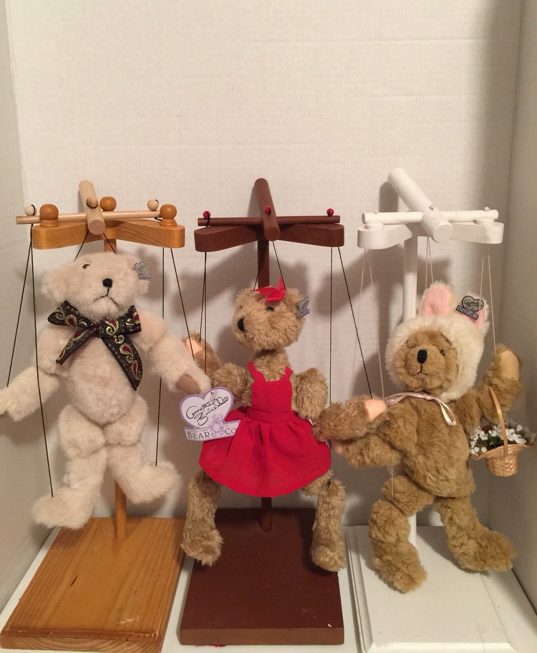 Rare Vintage Retired Annette Funicello Jointed 2 Bears and 1 Bunny ...