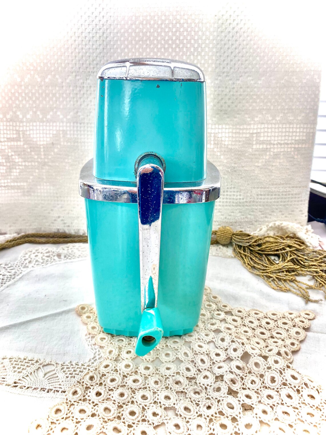 Maid of Honor Vintage Ice Crusher Teal 1950 Works - Etsy