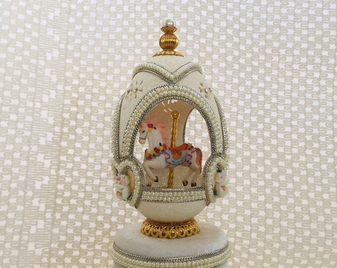 Authentic Goose Egg Kingsport Design “carousel in Garden” Musial Plays ...