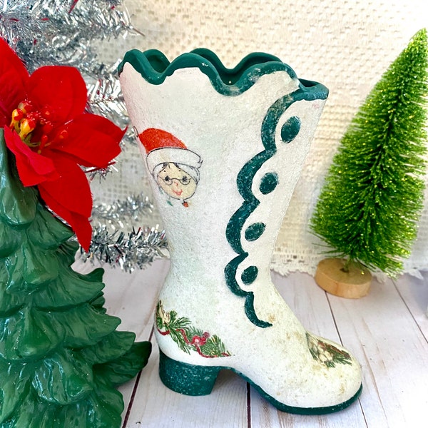 Santa Boot Vase - Etsy