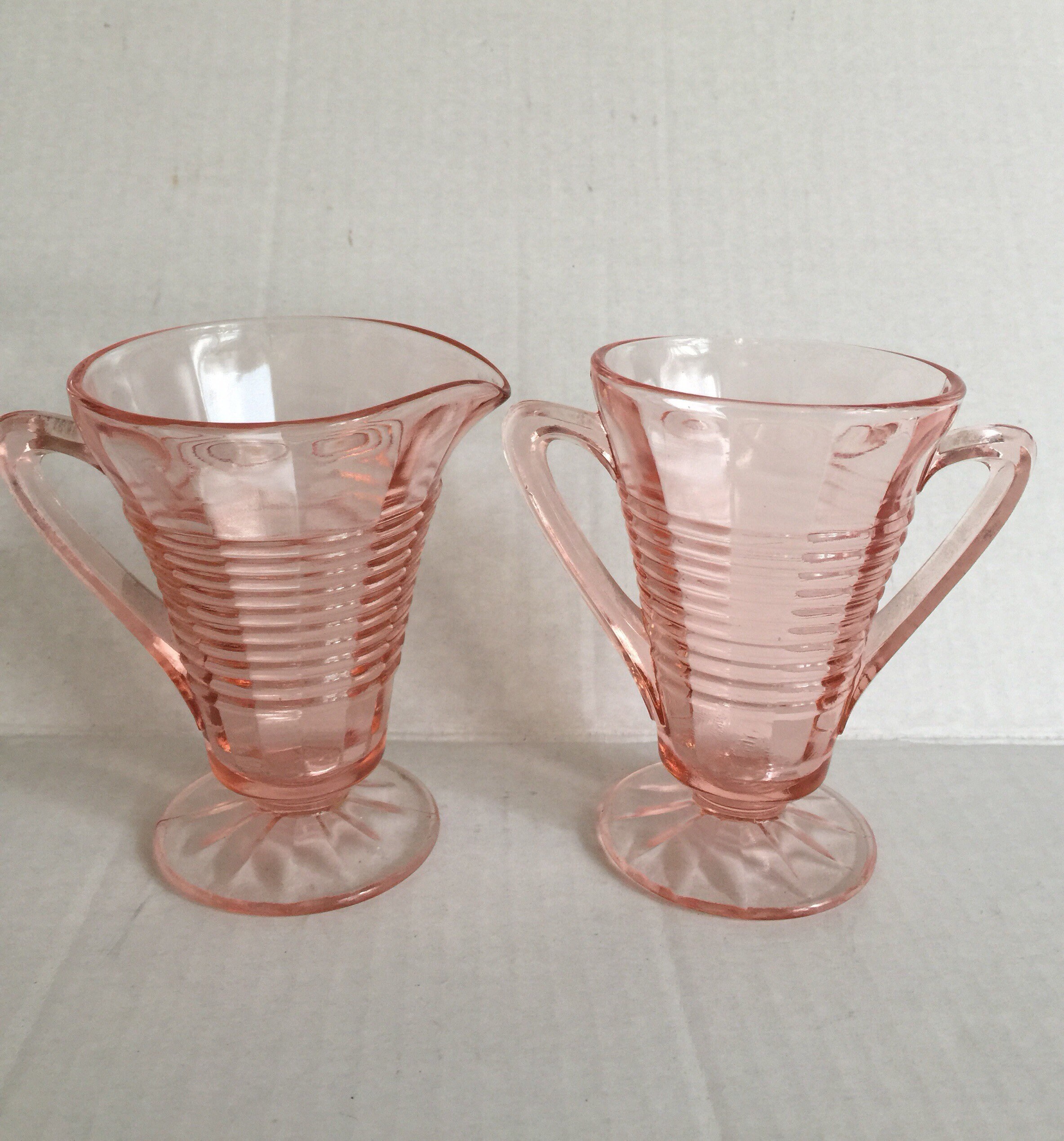 Rare Vintage Anchor Hocking Circle Design Pink Depression - Etsy Canada