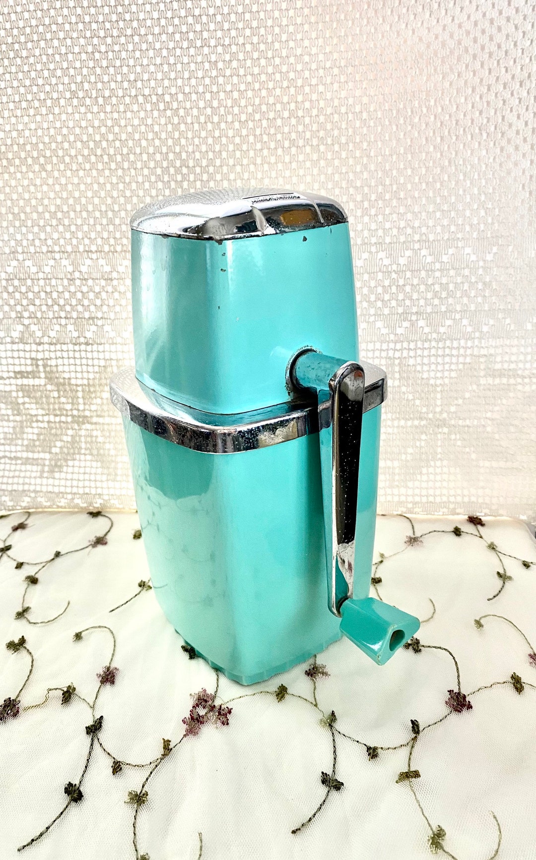 Maid of Honor Vintage Ice Crusher Teal 1950 Works - Etsy