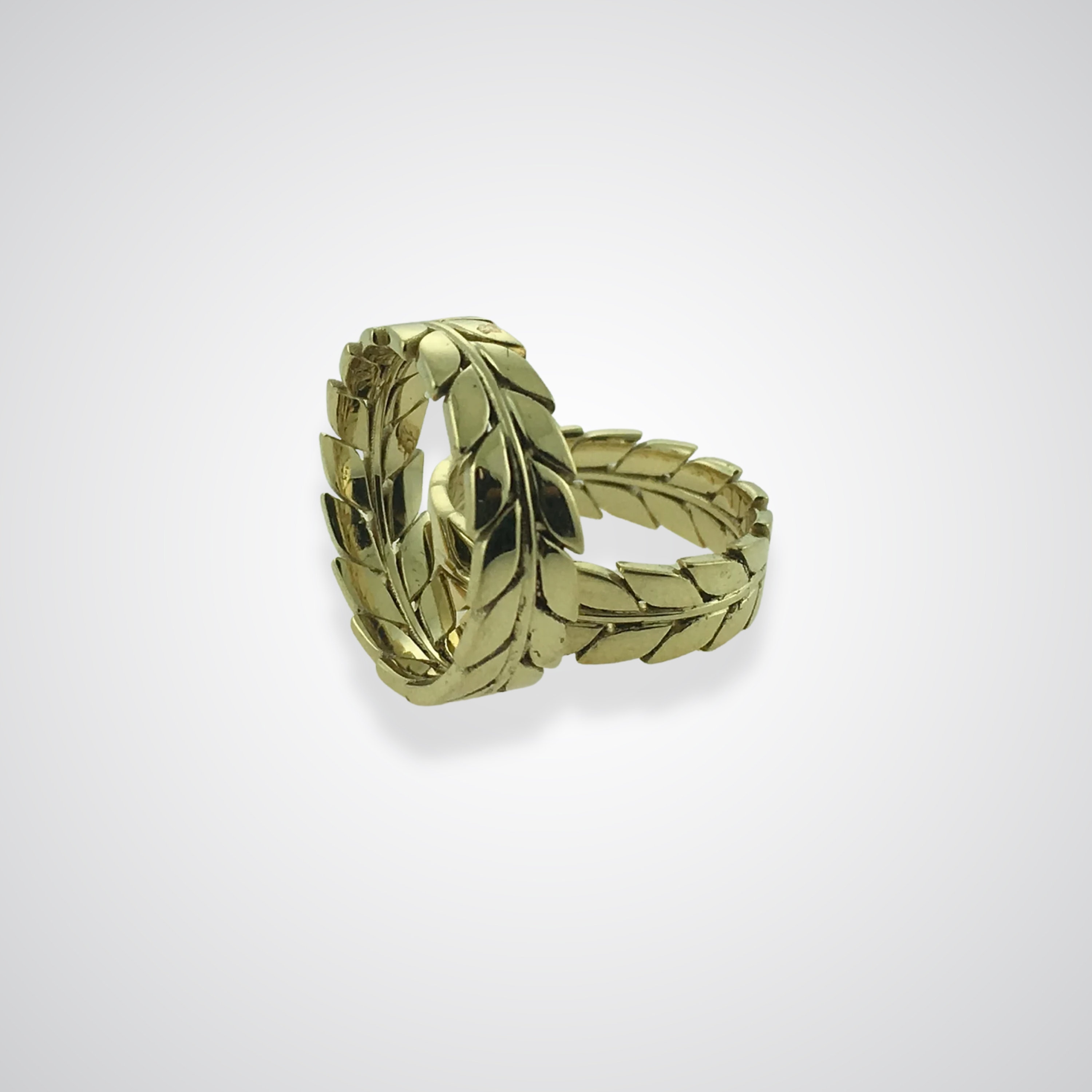 14K Gold Laurel Leaf Ring: Nature-inspired Wedding Band - Etsy