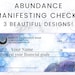 Printable Manifesting Abundance Checks | Law of Attraction, Goal ...