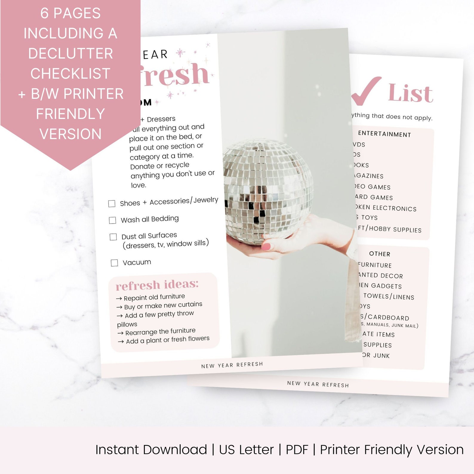 New Year Checklist | Declutter Checklist | Organization List | Cleaning ...