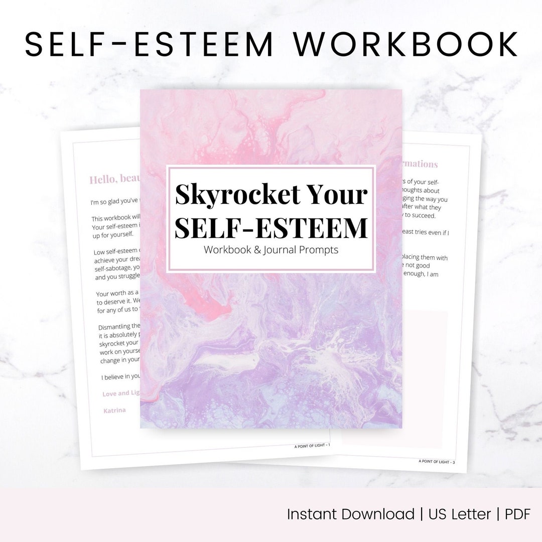 Self-esteem Boosting 17 Page Workbook | Self-confidence Journal Prompts ...
