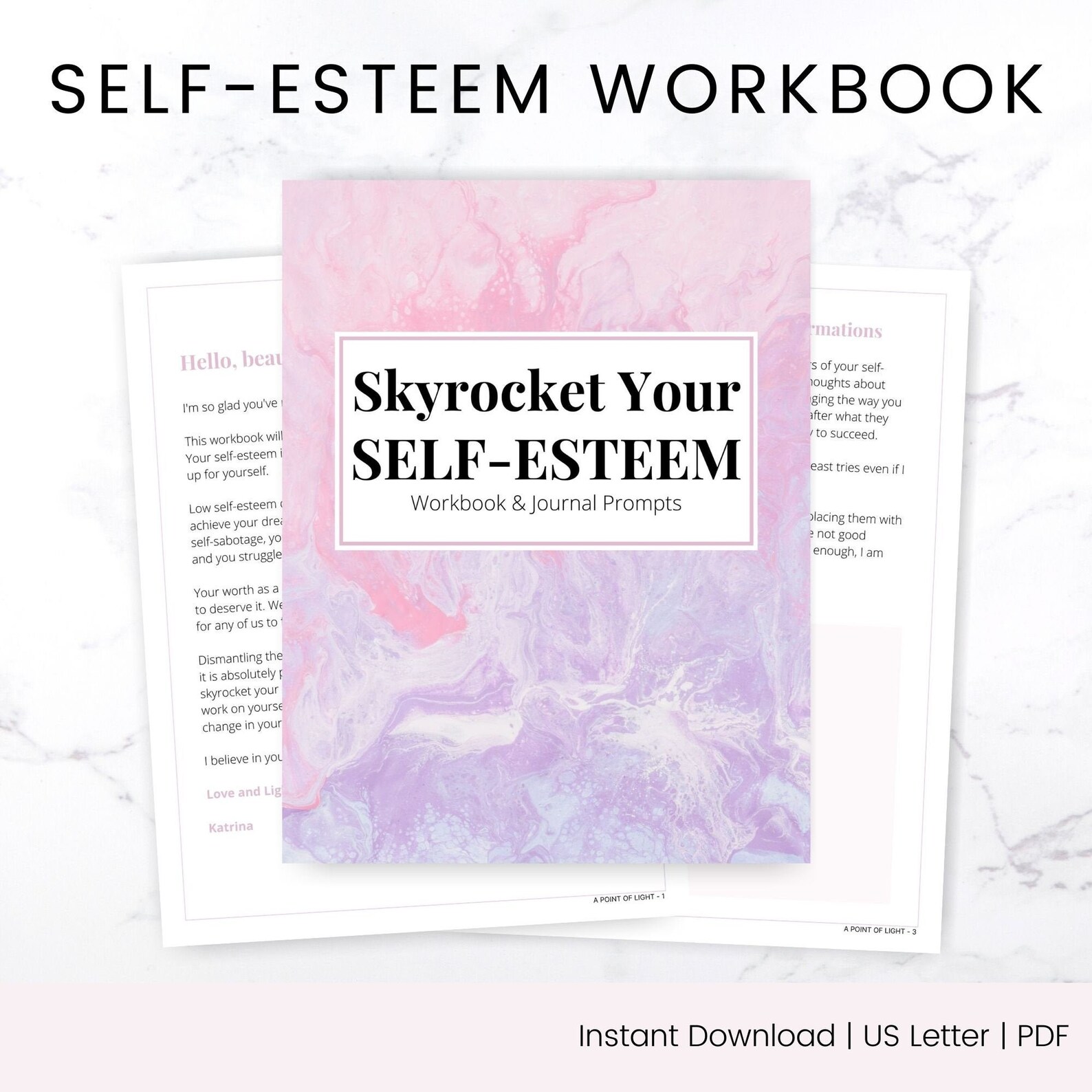 Self-esteem Boosting 17 Page Workbook | Self-confidence Journal Prompts ...