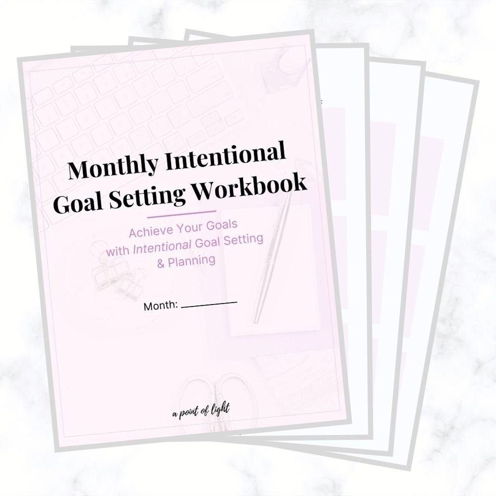 Monthly Intentional Goal Setting Workbook - Etsy