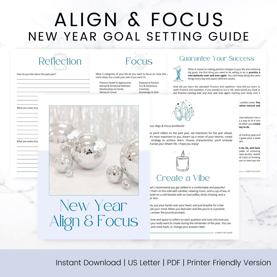 New Year Goal Setting 2025 Workbook and Planner - Etsy