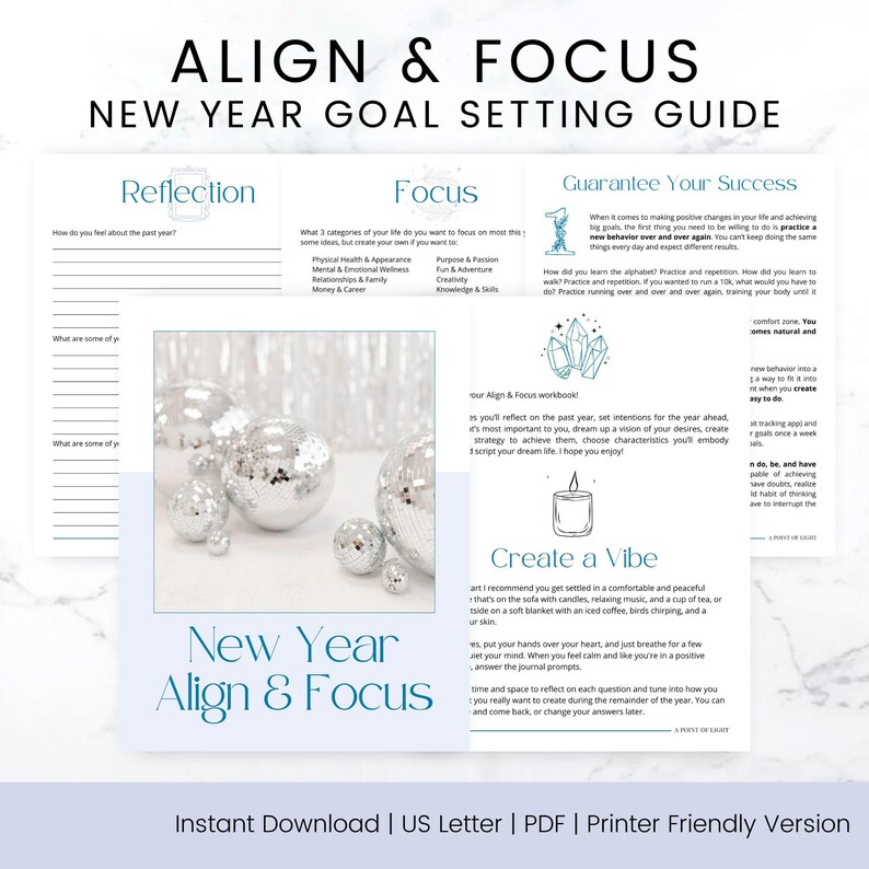 New Year Goal Setting 2025 Workbook and Planner - Etsy