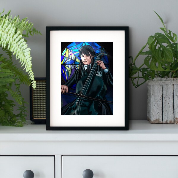 Wednesday Cello Art - Etsy