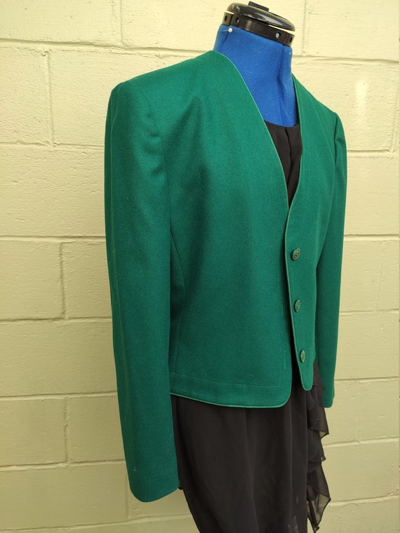Vintage Emerald Green Miss Pendelton Wool Jacket - Gem