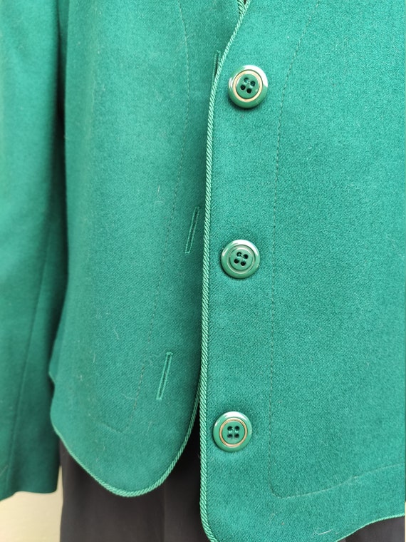 Vintage Emerald Green Miss Pendelton Wool Jacket - Gem