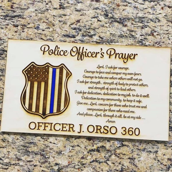 Police Officers Prayer Sign - Etsy