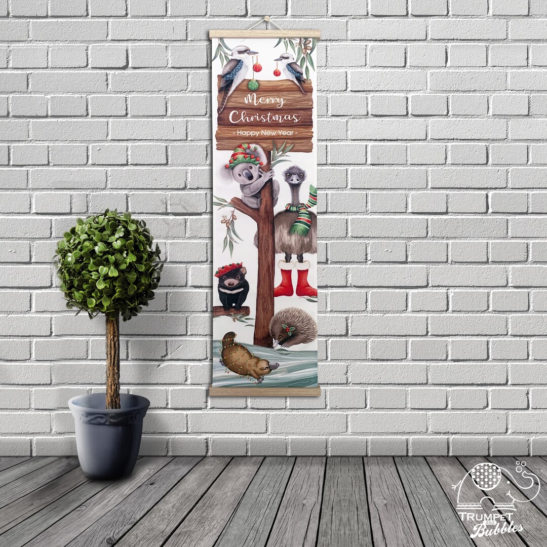 Christmas Banner Aussie Timber Sign - Etsy