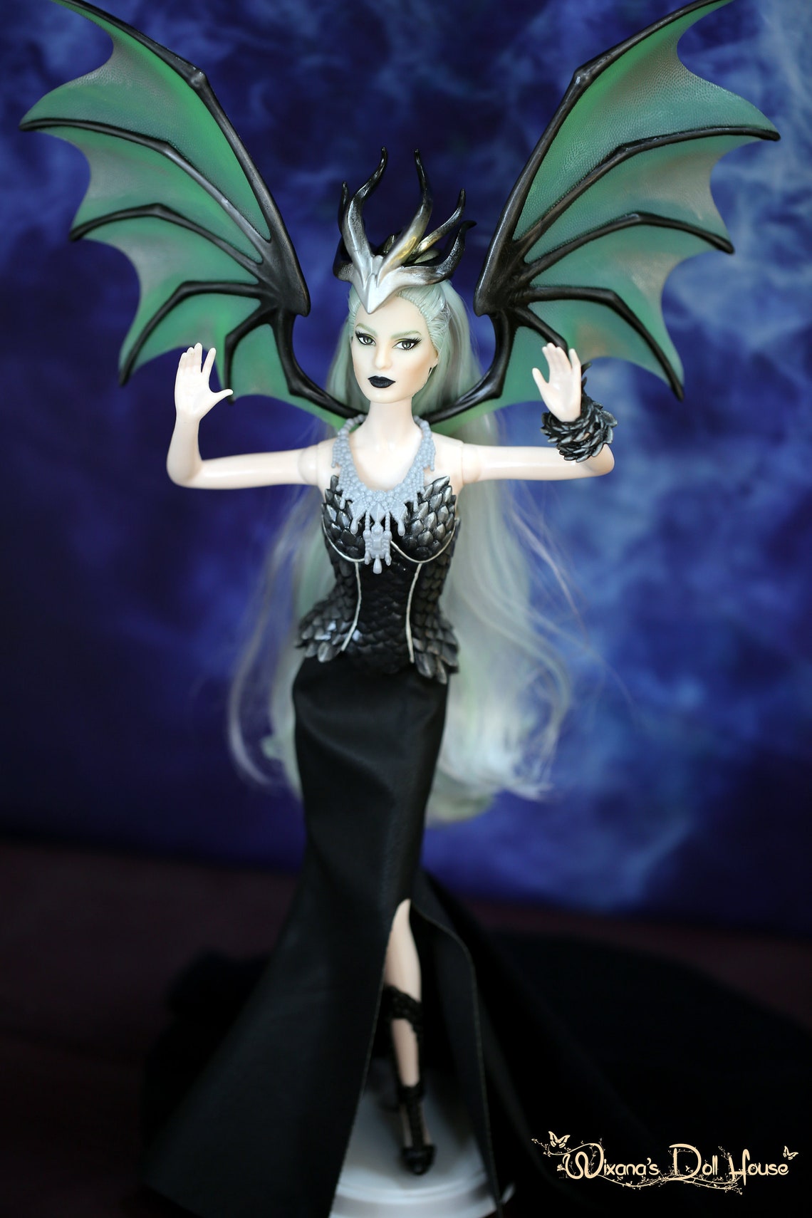 OOAK Barbie Dragon Empress Doll Repainted and Restyled in Dark - Etsy