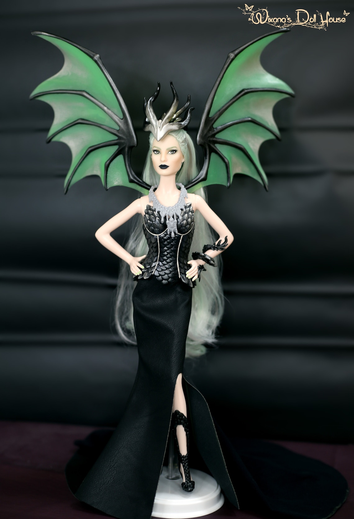 OOAK Barbie Dragon Empress Doll Repainted and Restyled in Dark - Etsy