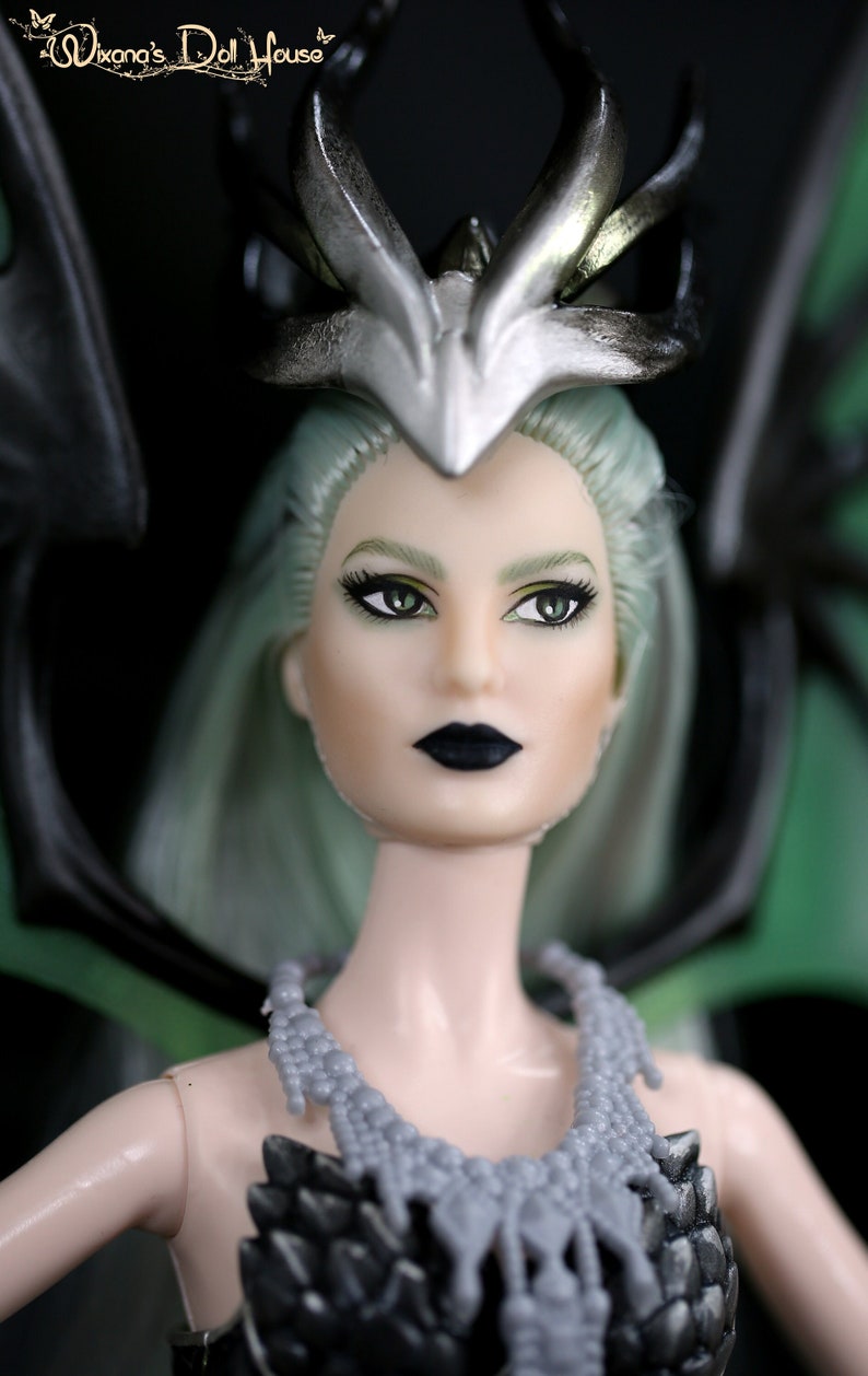 OOAK Barbie Dragon Empress Doll Repainted and Restyled in Dark | Etsy