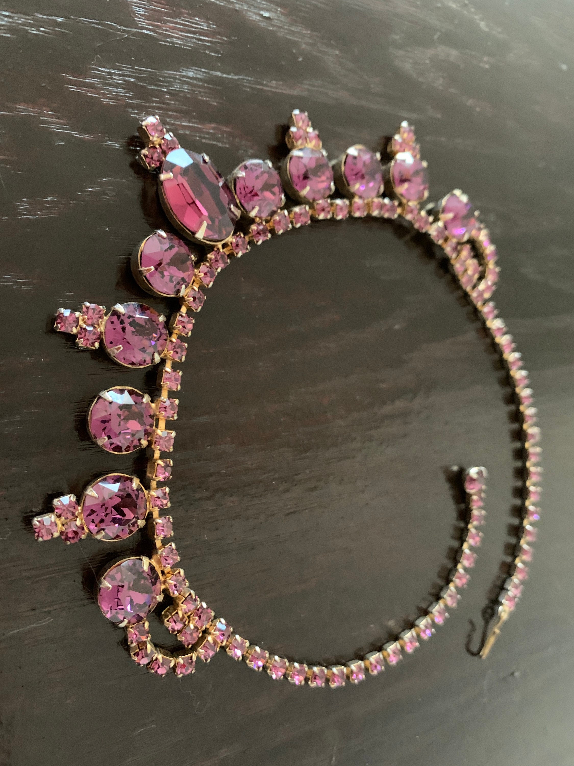 Vintage 1940s Statement Choker Necklace With Pointed Graduated - Etsy