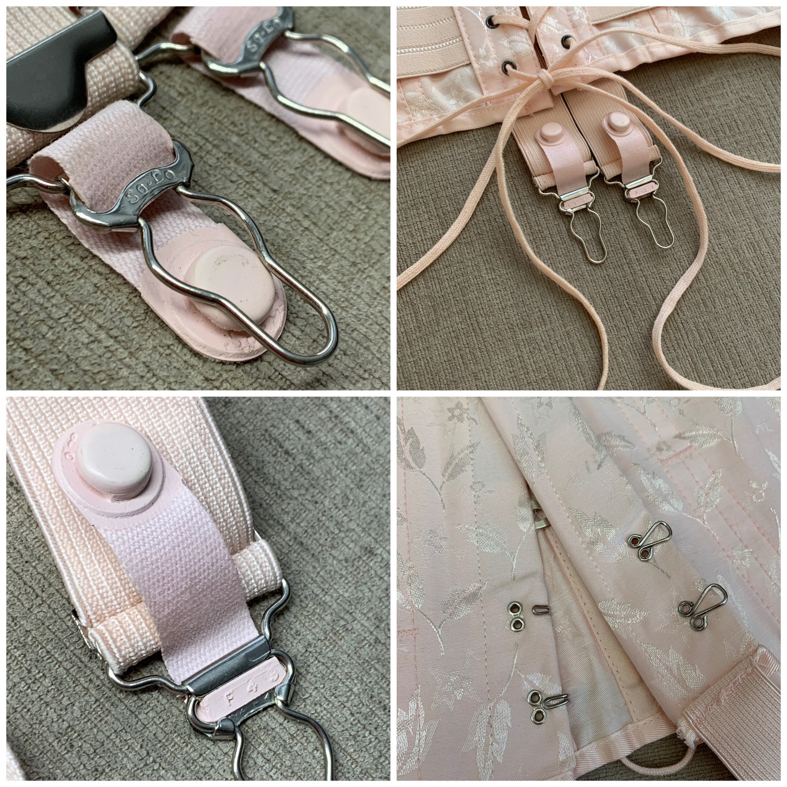 Vintage Open Bottom Girdle Corset by Merit Foundations, Lace Up, Light ...