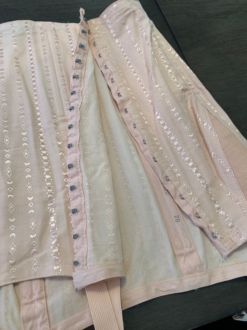 1920s Lady Lyke Corset Girdle With Sheer Bestform Bra 36C, Peachy Pink ...