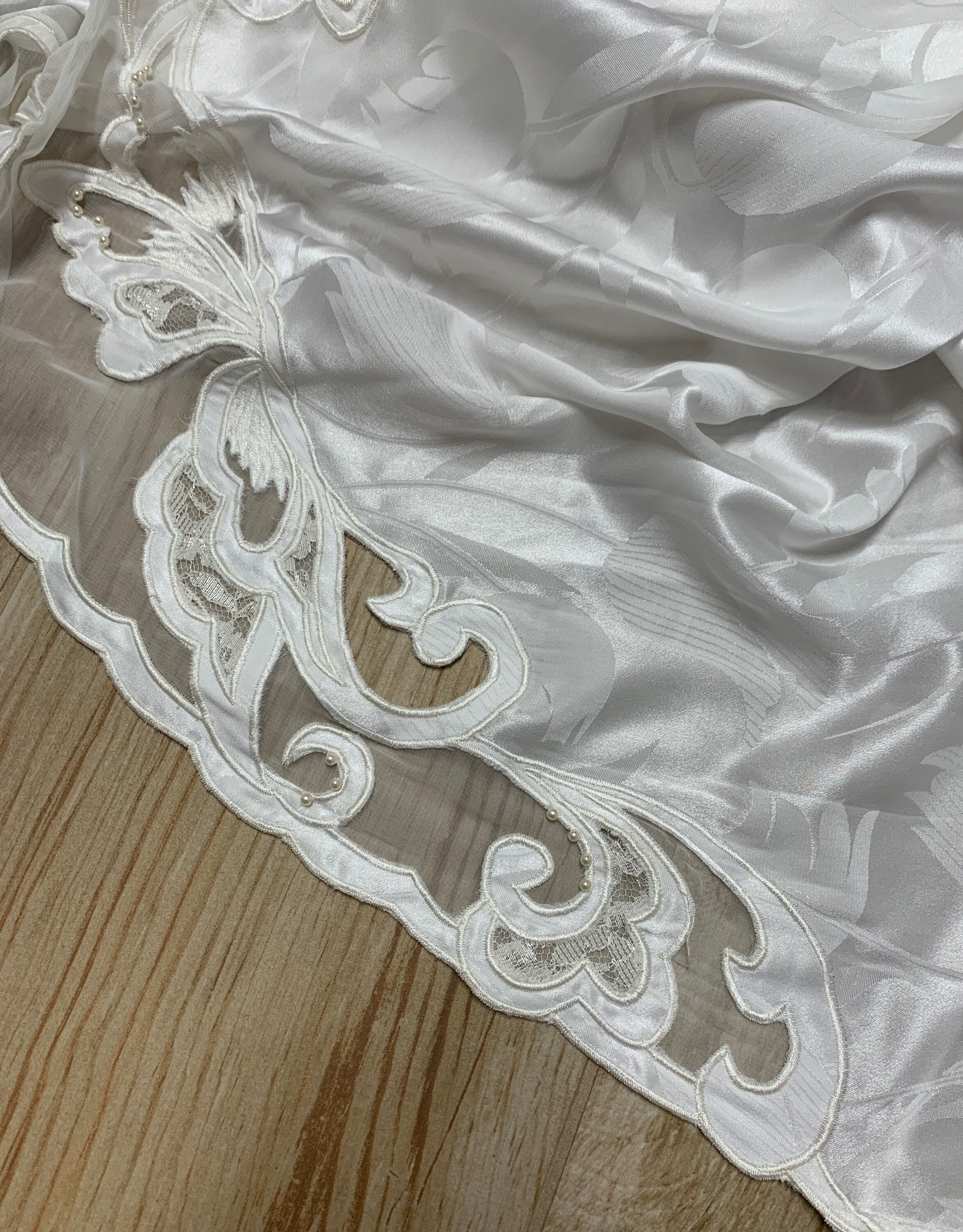Vintage Natori Short Robe Bridal White Sexy With Pearl Accent and ...