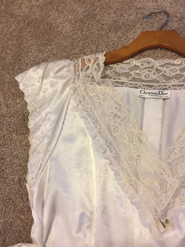 Dior Nightgown & Robe Set Ivory Medium Negligee/dressing Gown | Etsy