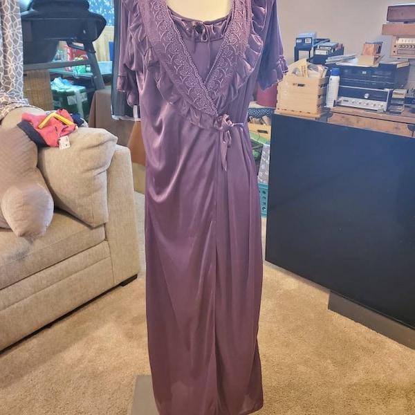 1960s Ruffle Nightgown Set - Etsy