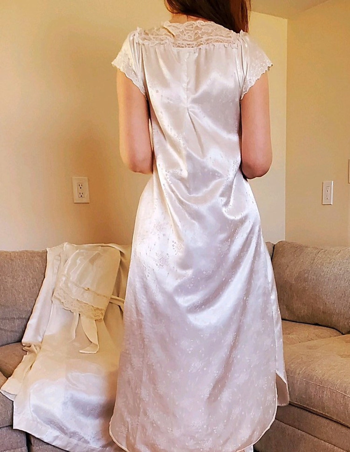 Dior Nightgown & Robe Set Ivory Medium Negligee/dressing Gown | Etsy