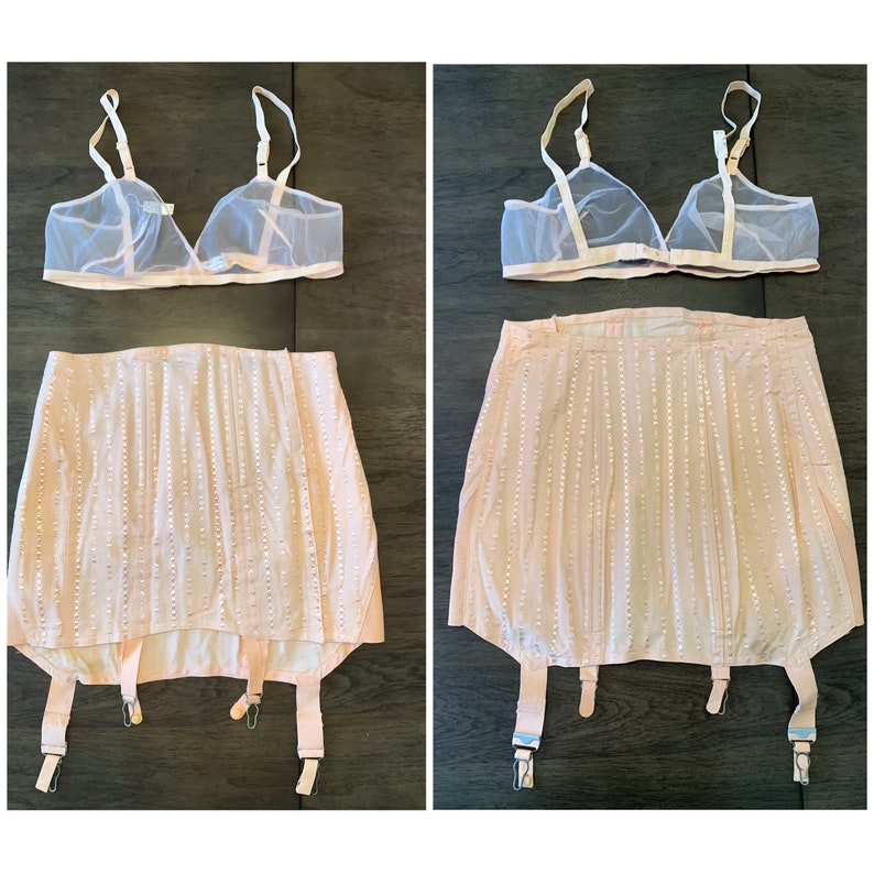 Vintage 1920s Open Bottom Girdle / Corset by Lady Lyke With Sheer Bra ...