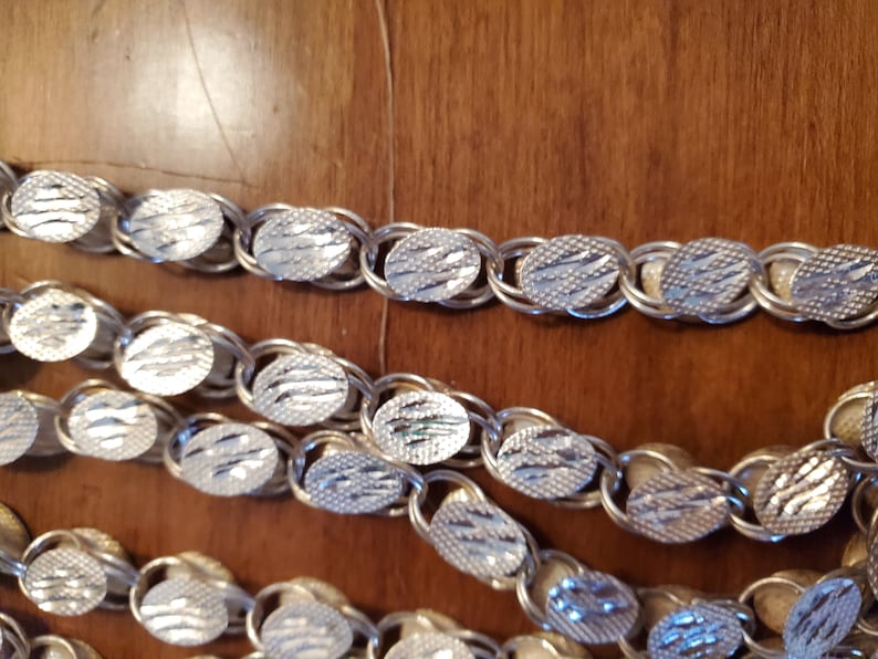 Destash 6 Feet of Sparkling Fancy Textured Etched Rolo 8MM Chain Use ...