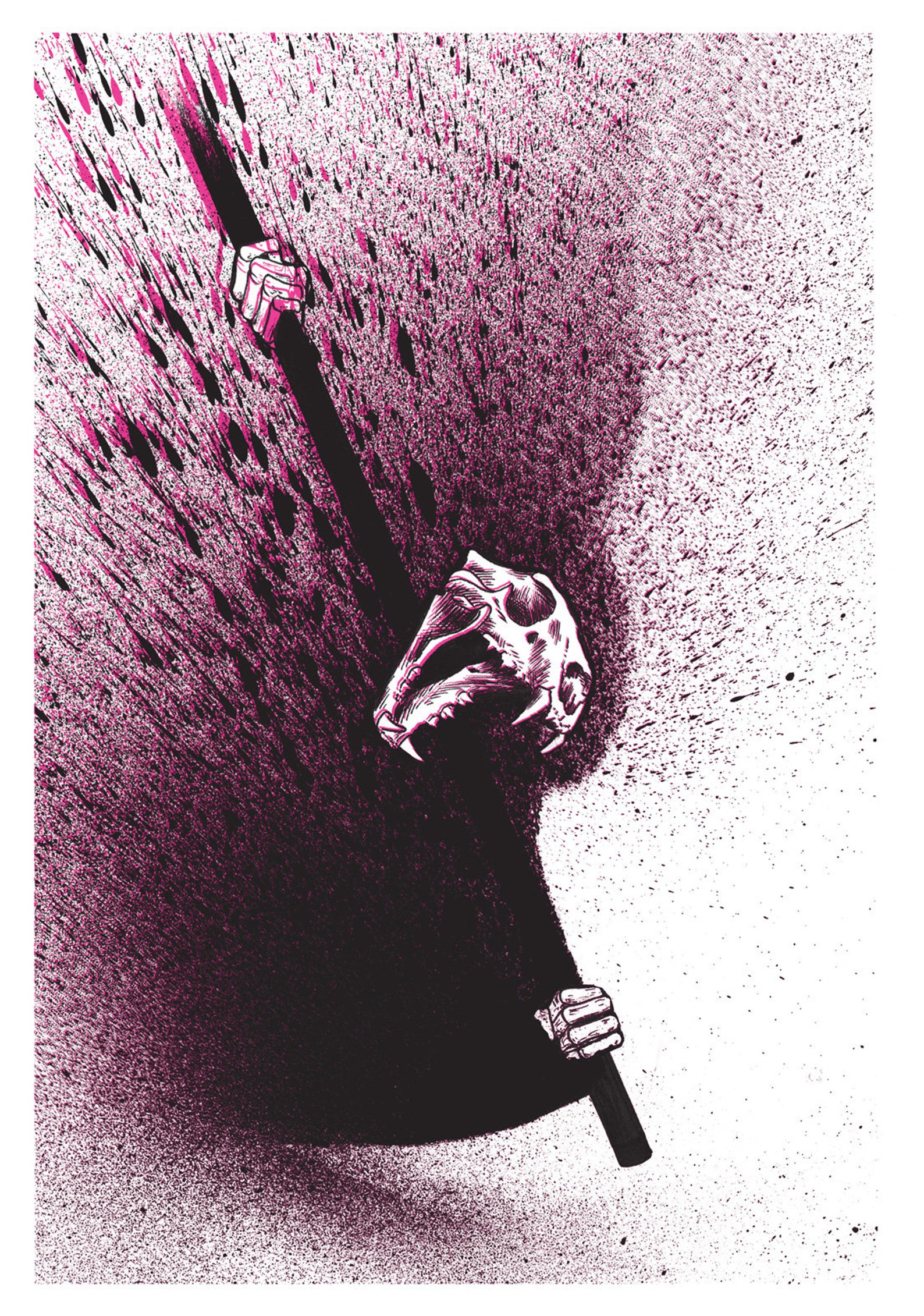 Pink Reaper Limited Edition 8.5x11 Risograph Print | Etsy