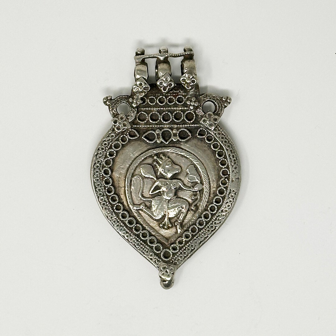 Vintage Hanuman Amulet From India - Etsy