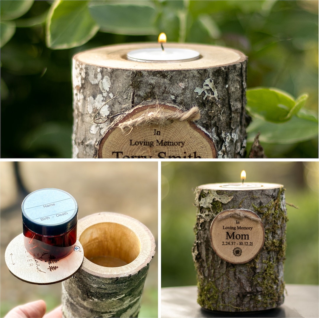Cremation Urn W/ Tealight Rustic Keepsake Urn Sharing Urn - Etsy