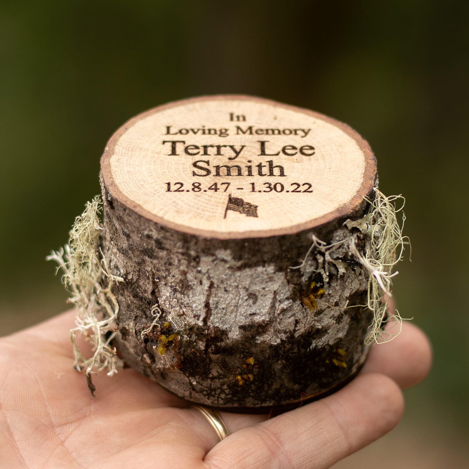 Mini Keepsake Urn Log Sharing Urn Cremation Urn Rustic Mini - Etsy