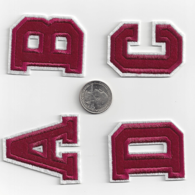 3 Burgundy Letters - Etsy