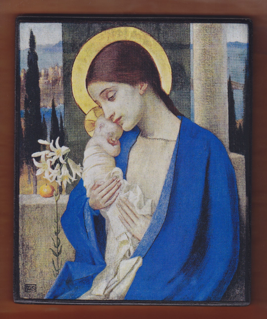 Vergine Maria,marianne Stokes, La Madonna Col Bambino(1905).spedizione ...