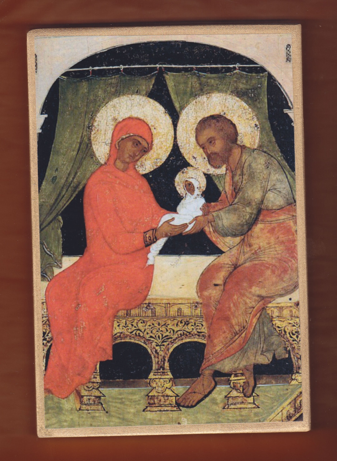 Saints Ioakim and Anna With Panagia Icon - Christian Orthodox Art - Etsy