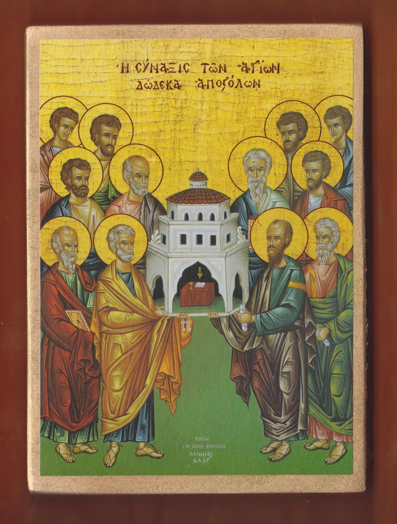 Synaxis of the Holy Twelve Apostles.christian Orthodox Icon. FREE ...